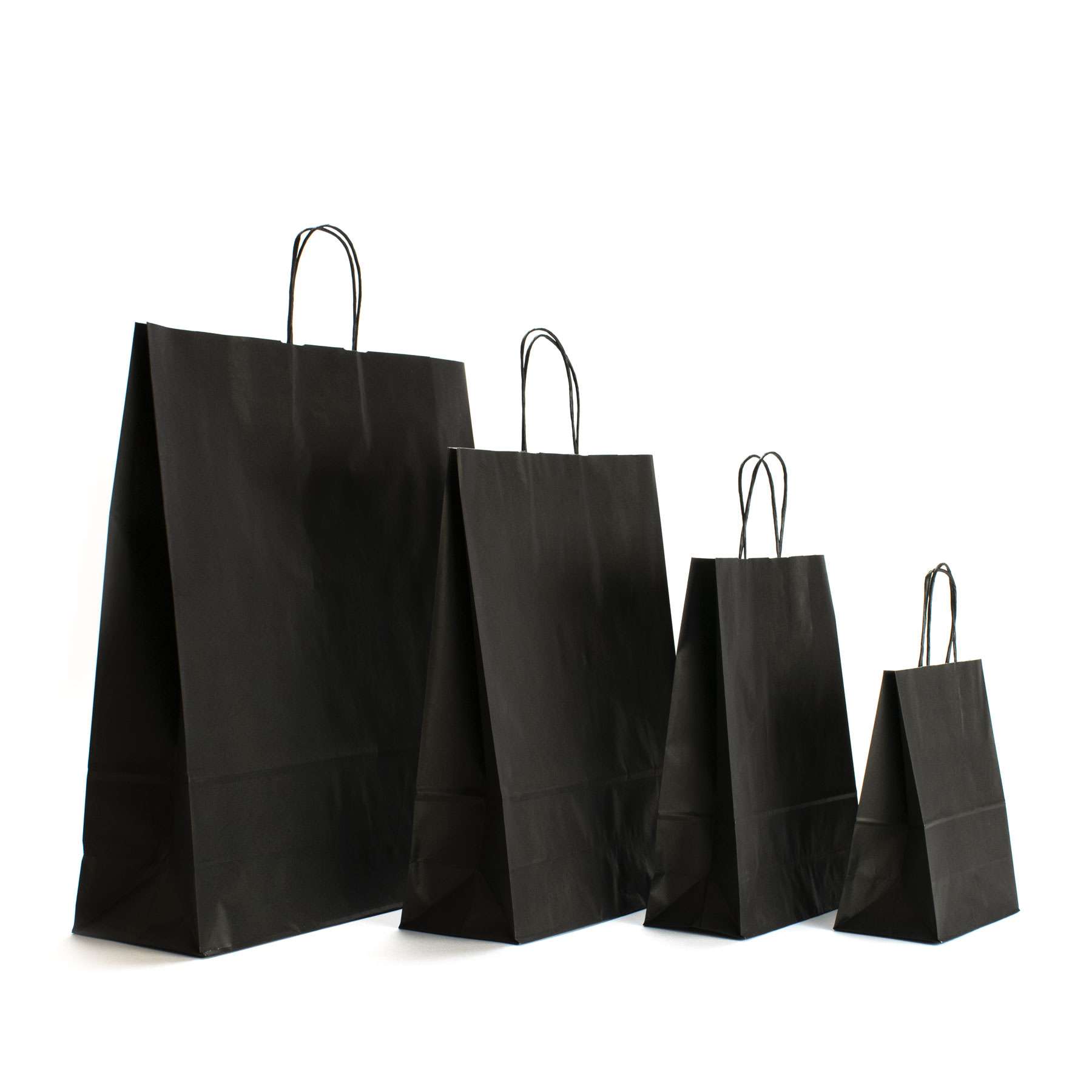 Paper Bag Black With Twisted Handle FSC Scanlux Packaging Paper Bag Black With Twisted Handle FSC Scanlux Packaging
